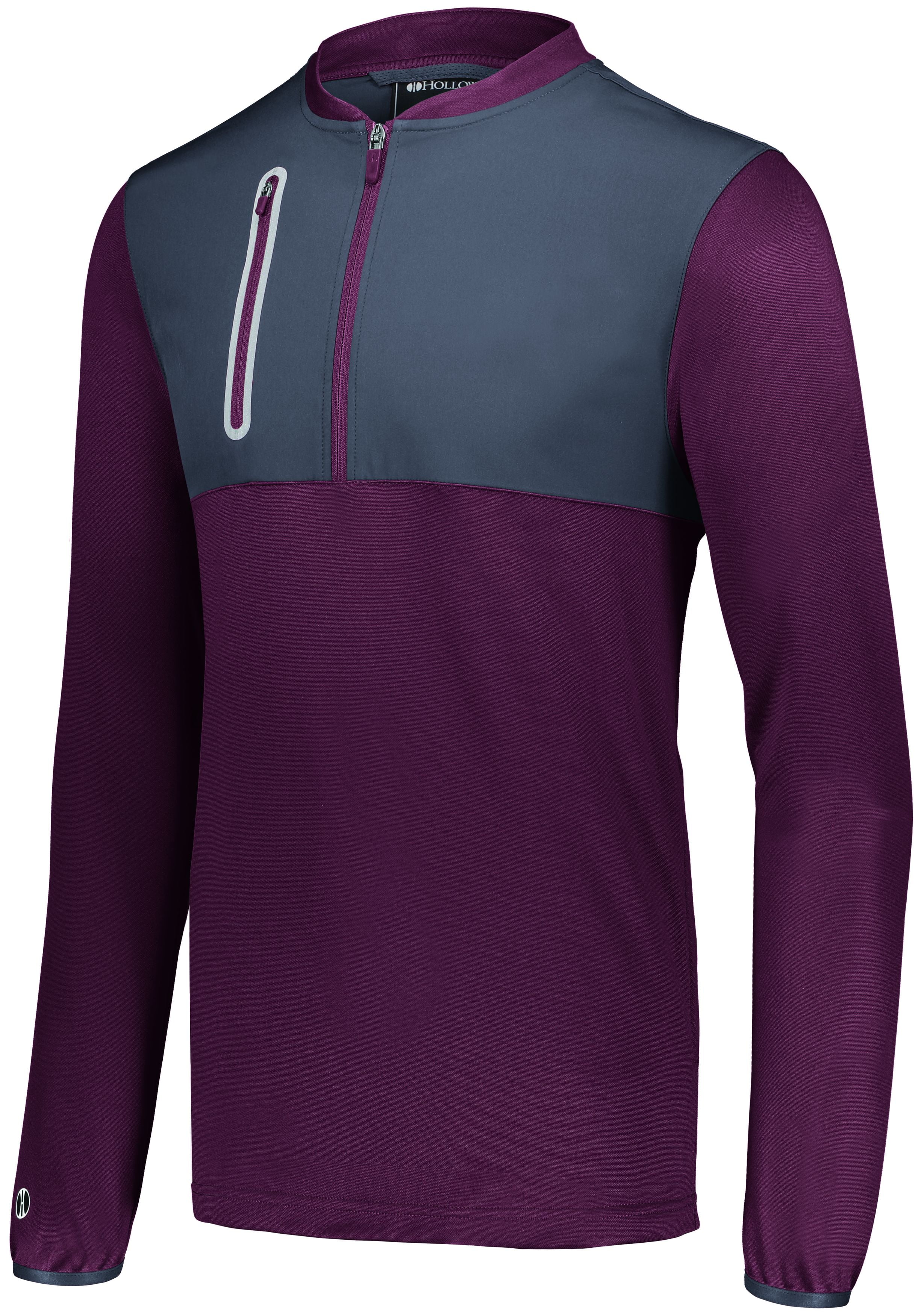 Holloway Sportswear XL Weld Hybrid Pullover Maroon/Carbon 229596 ...