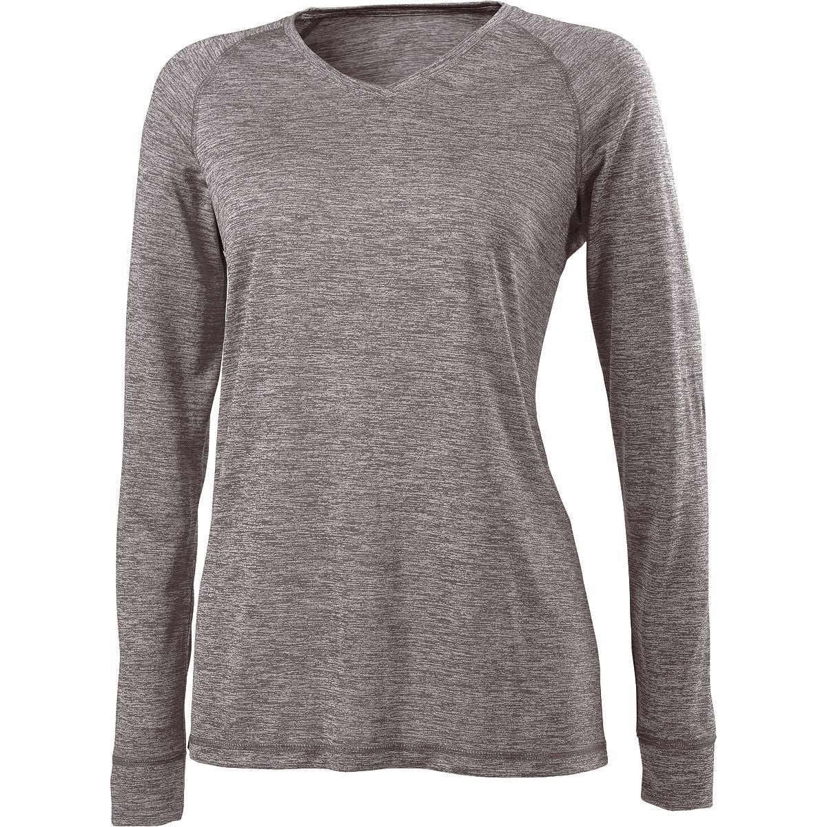 Holloway Sportswear XL Womens Electrify 2.0 V-Neck Long Sleeve Tee Graphite Heather 222717 ...