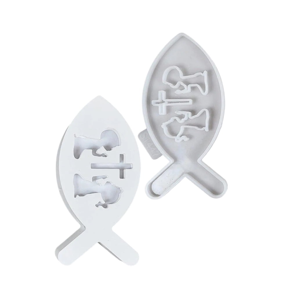 Hollowed Fish Silicone Molds for Candlestick Tealight Holder Gypsum ...