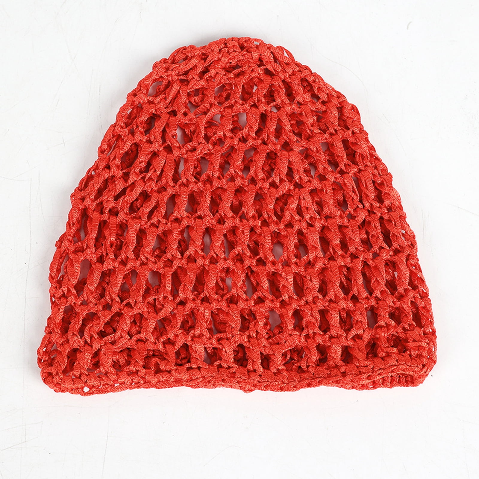 Hollowed Knit Skull Hat Handmade Crochet Brimless Hat for Women Teens ...