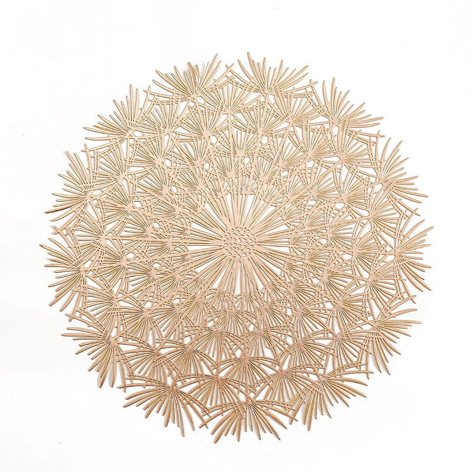 Hollowed Out Insulation Placemat Solid Pvc Leather For Dining Table ...