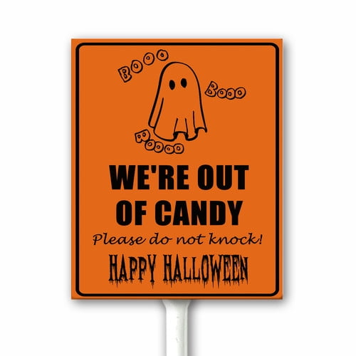 Holloween Night Outdoor Decoration, No Candy Halloween Sign, Out of ...