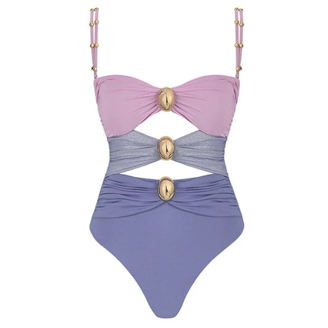 Hollowen One Piece Swimsuit With Cover Up Sexy Swimwear Women Off ...