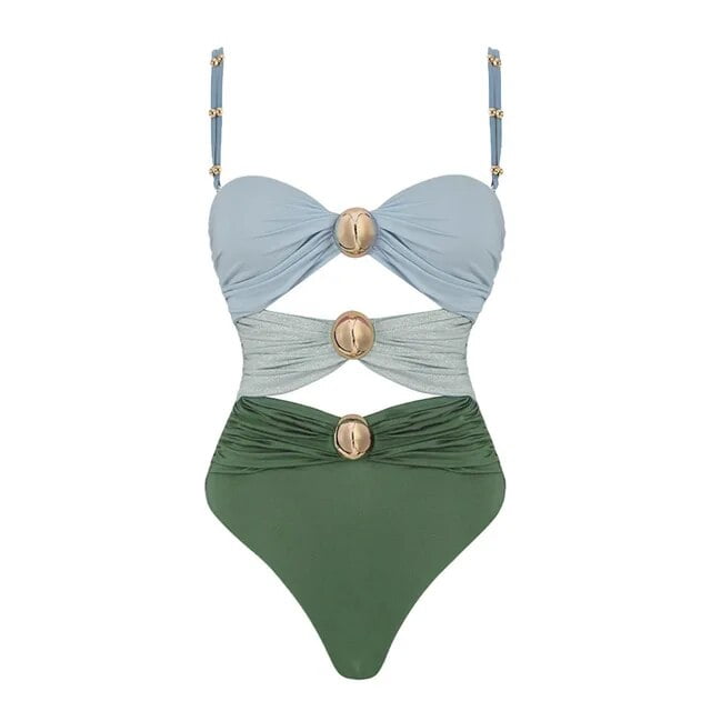 Hollowen One Piece Swimsuit With Cover Up Sexy Swimwear Women Off ...