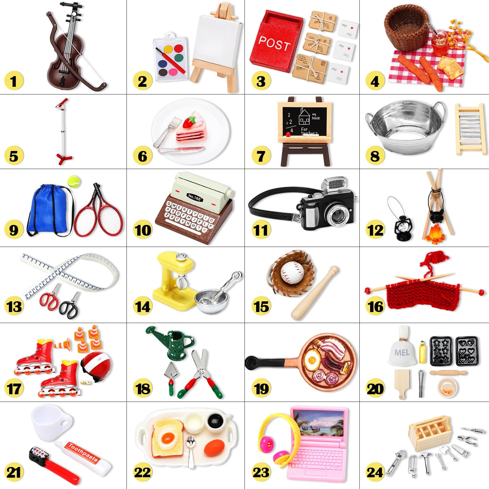 Hollowfly 24 Day Christmas Kit Christmas Adventure Props Advent Calendar 2024 Scenes Christmas ...