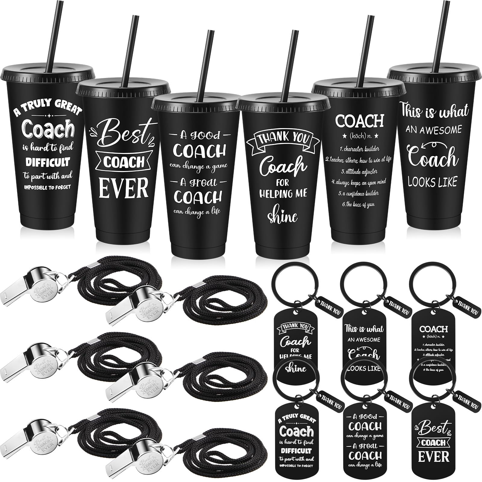 Hollowfly 6 Sets Coaches Gifts for Men Women, Best Coach Ever Plastic ...