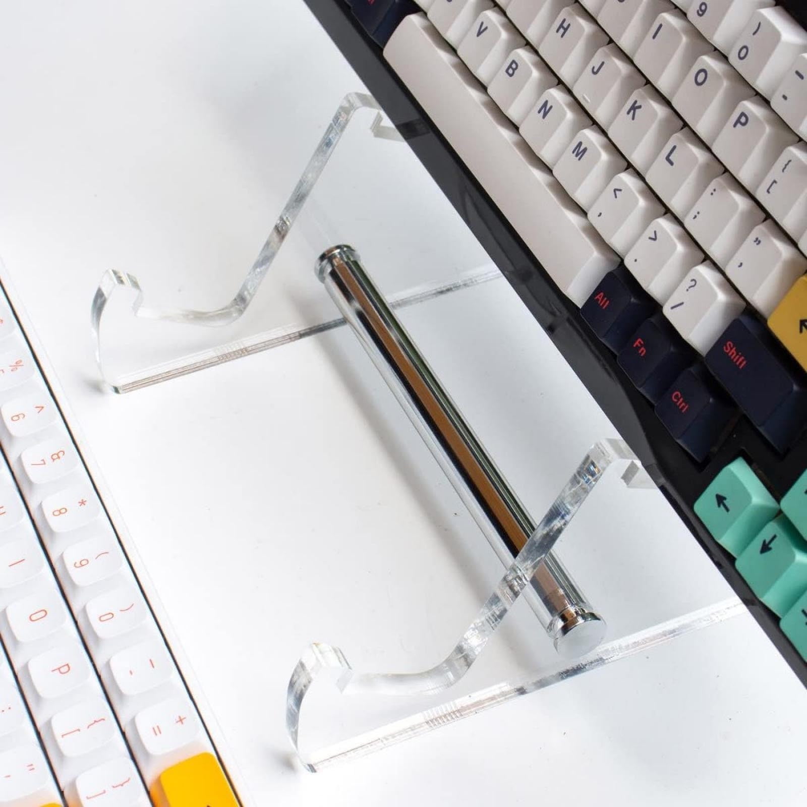 Holloyiver 1-Tier Keyboard Display Stand, Clear Acrylic Tablet Stand ...