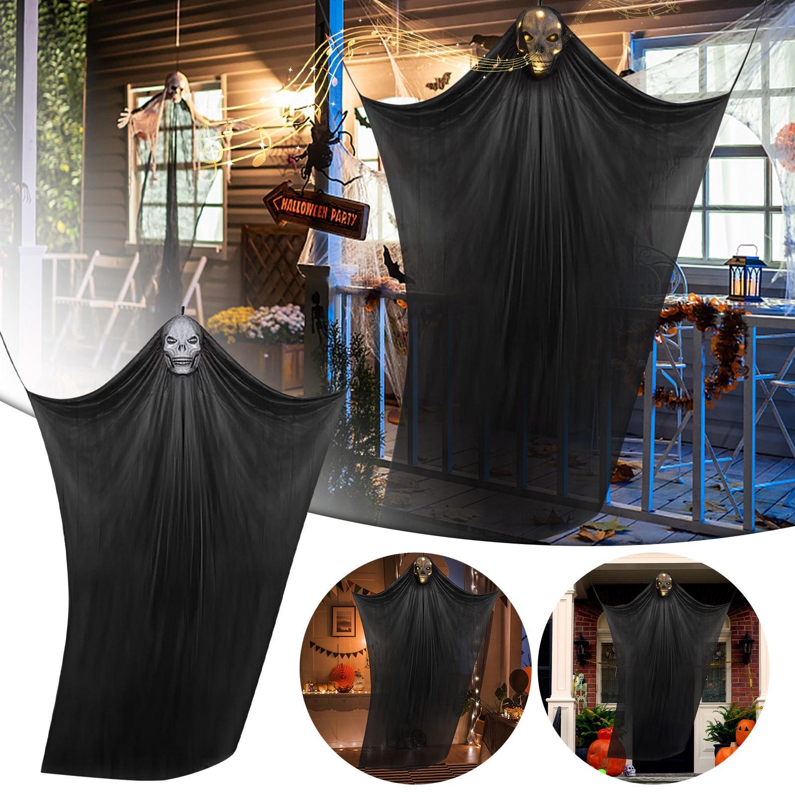 Holloyiver 10.8Ft Halloween Ghost Hanging Decorations, Scary Hanging ...