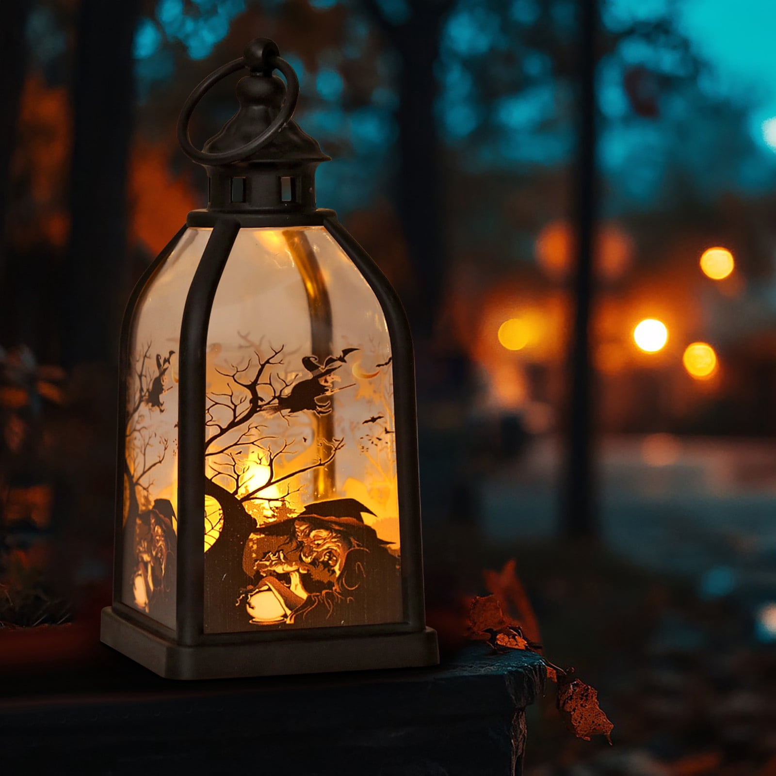 Holloyiver 2025 New Halloween Decor Black Gothic Lantern Lights ...