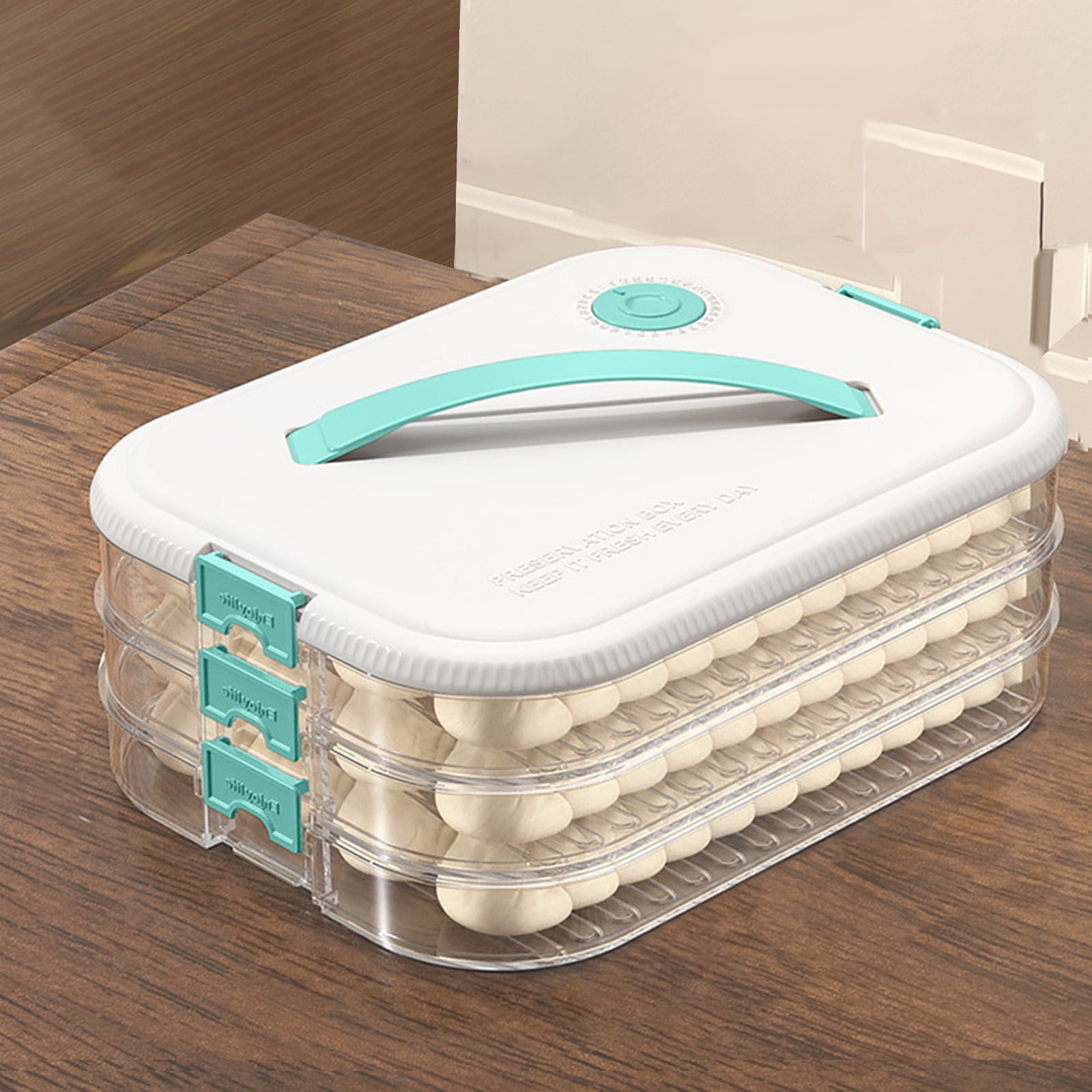 Holloyiver 4-Layer Food Storage Container, Transparent Snack Container ...