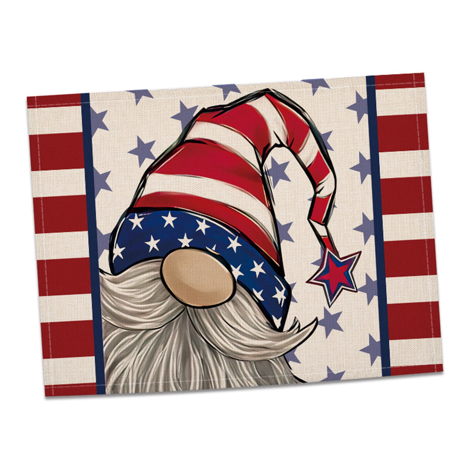 Holloyiver 4th of July Placemats, Stripes Stars Gnome 4th of July ...