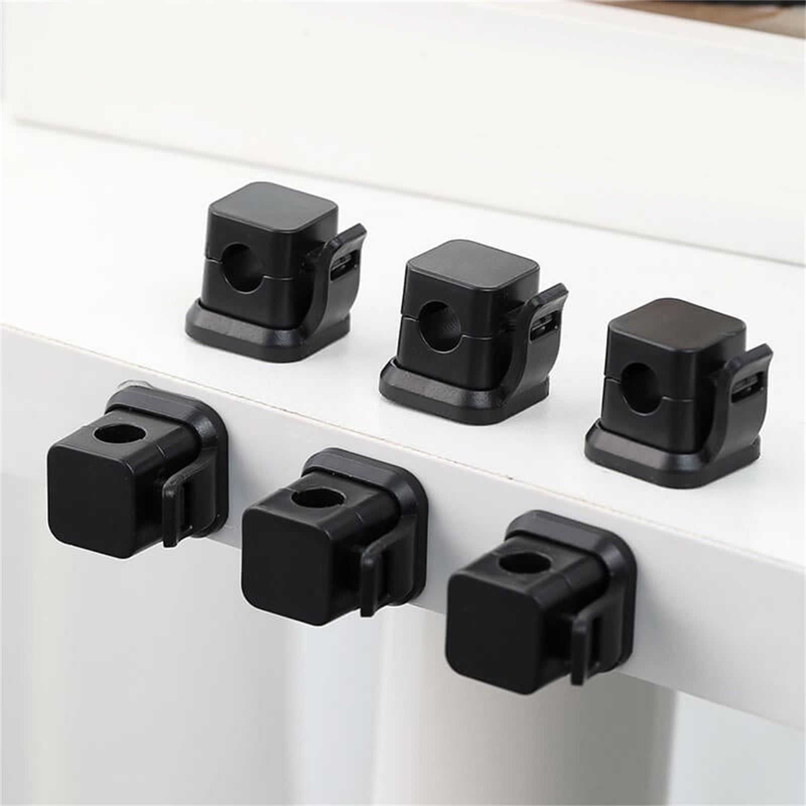Holloyiver 6 Pack Magnetic Cord Organizer, Easy Secure Adhesive Cable ...