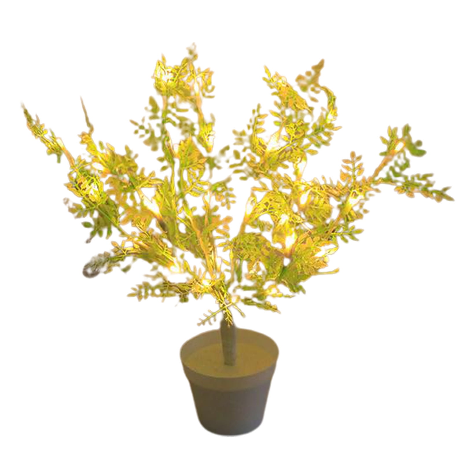 Holloyiver Artificial Small Christmas Tree with LED Lights, Greenery ...