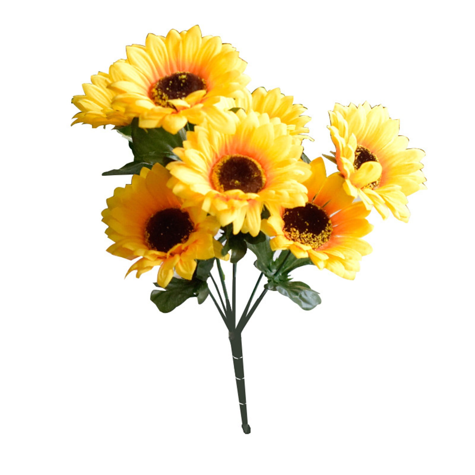 Holloyiver Artificial Sunflower Bouquets, 11.8 in Artificial Sunflower ...