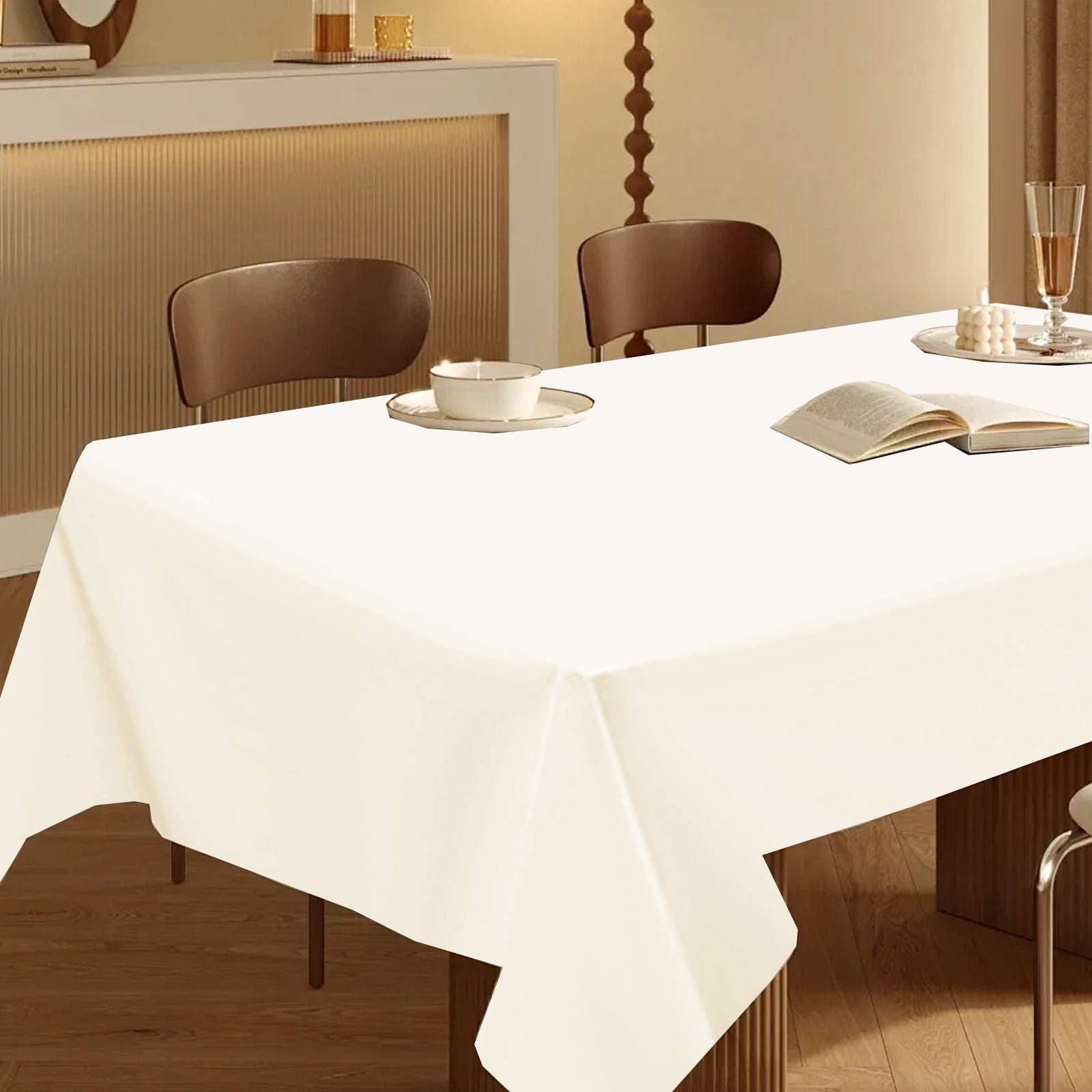 Holloyiver Assorted Color Disposable Plastic Tablecloth, Rectangle ...