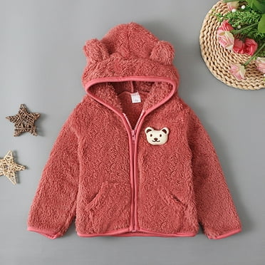 CAIVO Coat Warm Ear Cute Boy Hooded Baby Kids Outwear Toddler Thick Zipper Girls Coats Jacket ...