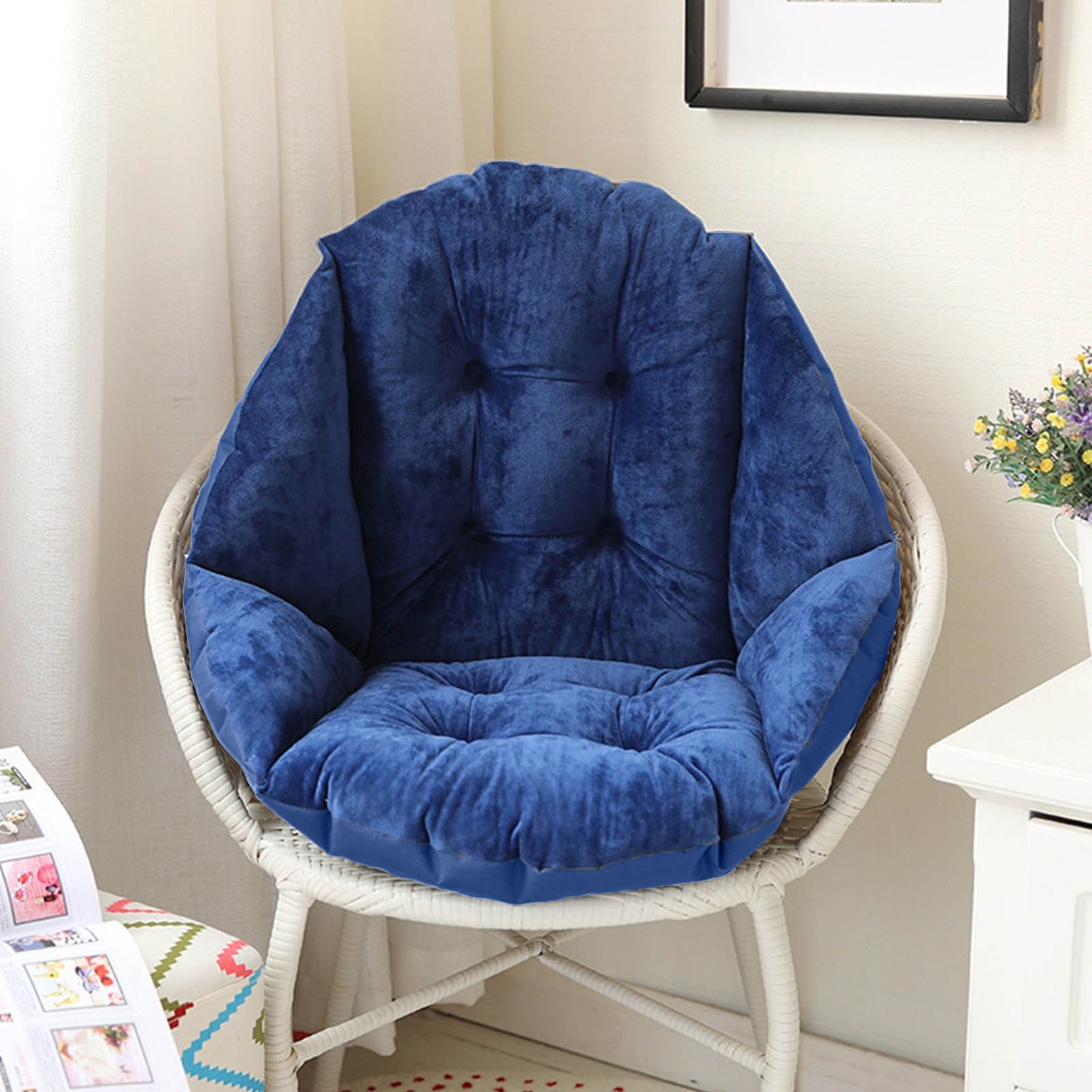 Holloyiver Back & Seat Cushion, One-Piece Seat Cushion with Backrest ...