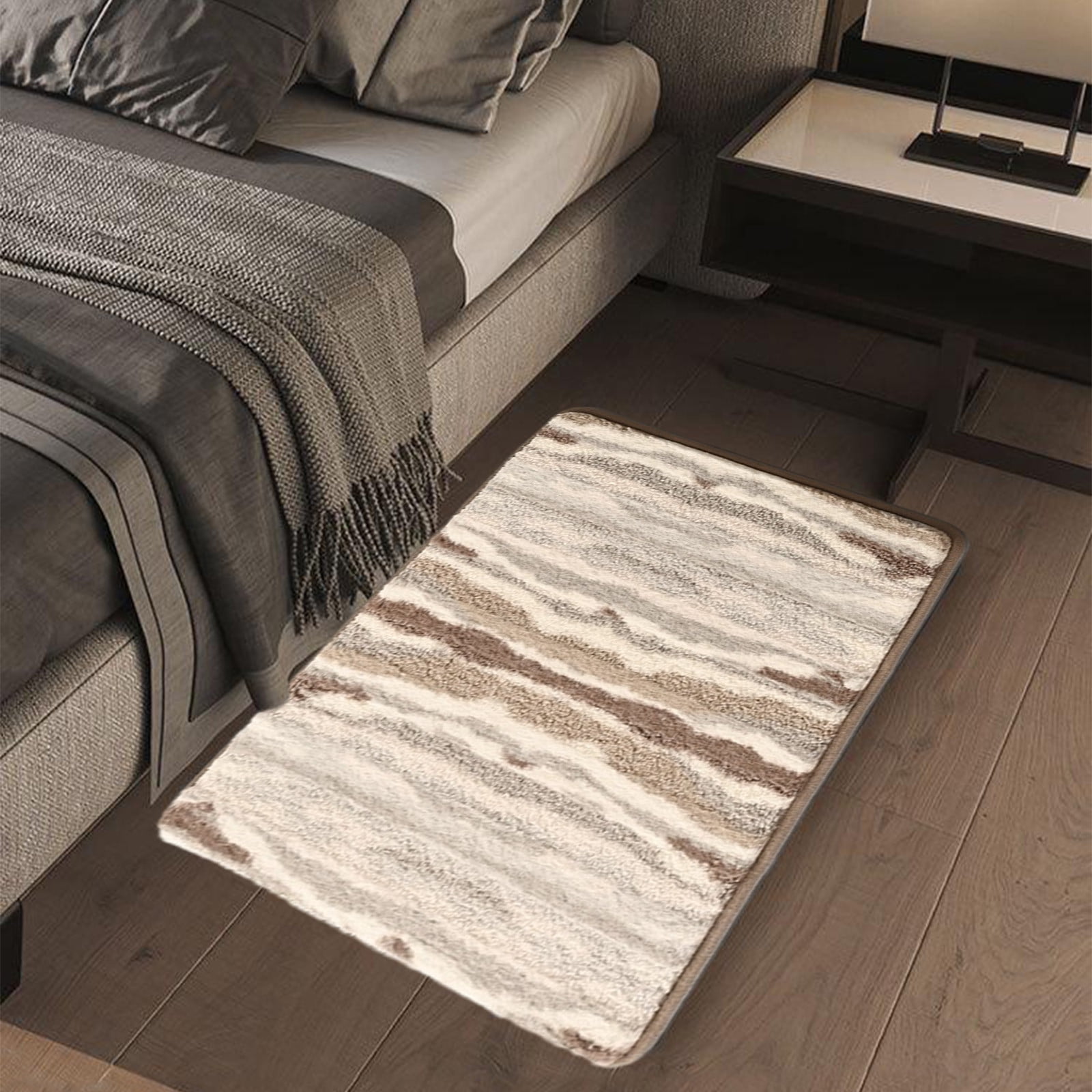 Holloyiver Bathroom Rug, Soft and Absorbent Microfiber Bath Rugs, Non ...