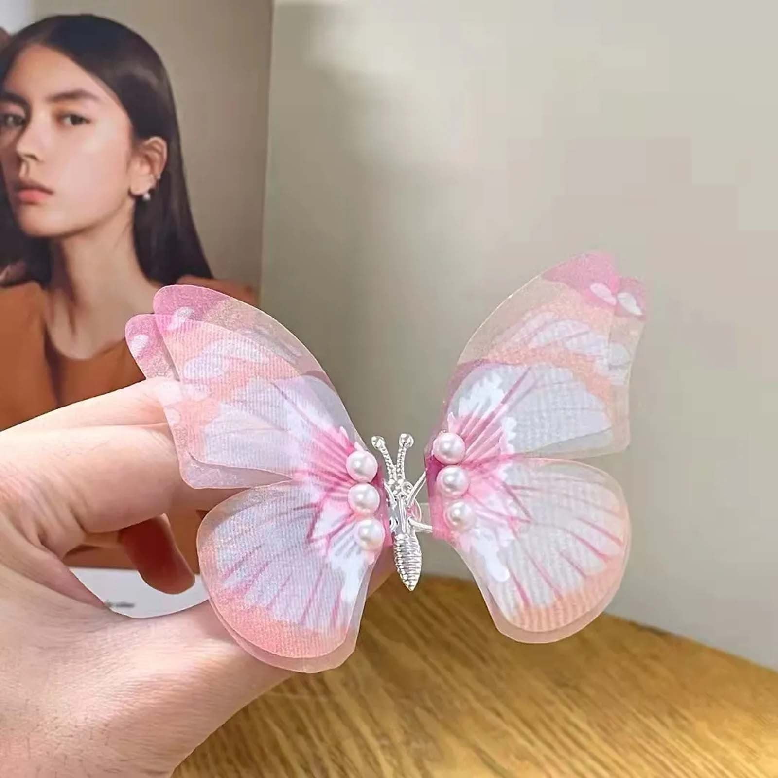 Holloyiver Butterfly Hair Clips, Large Moving Wings Butterfly Hair ...