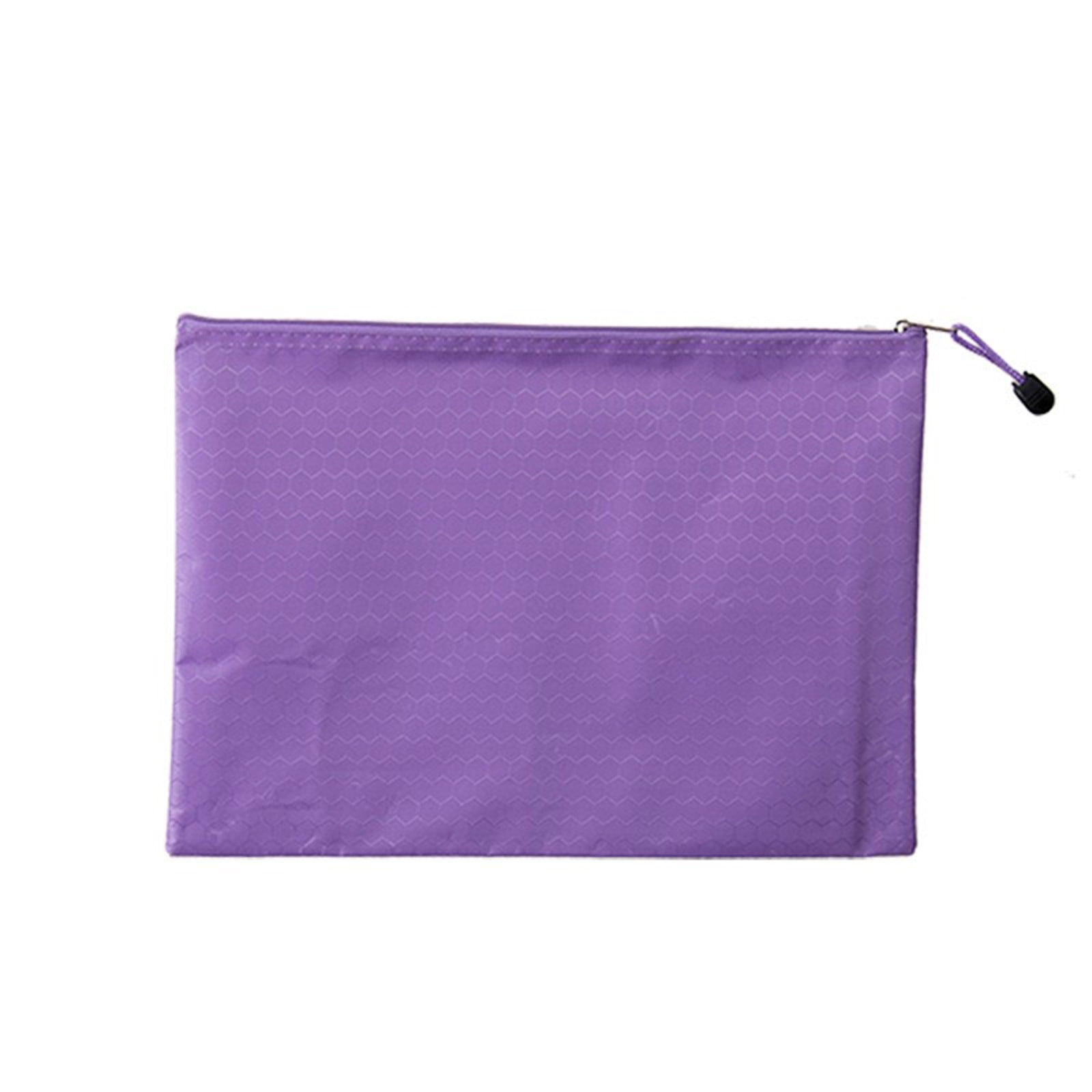 Holloyiver Canvas Zipper Pouch, A4 Size Plastic Waterproof Document ...