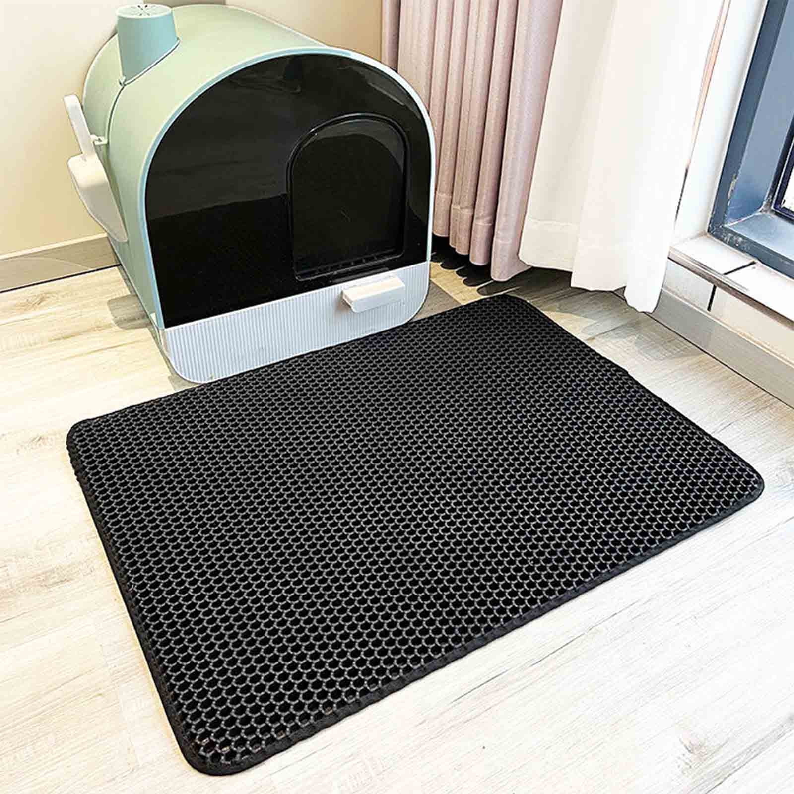 Holloyiver Cat Litter Mat Cat Litter Trapping Mat, Honeycomb Double ...