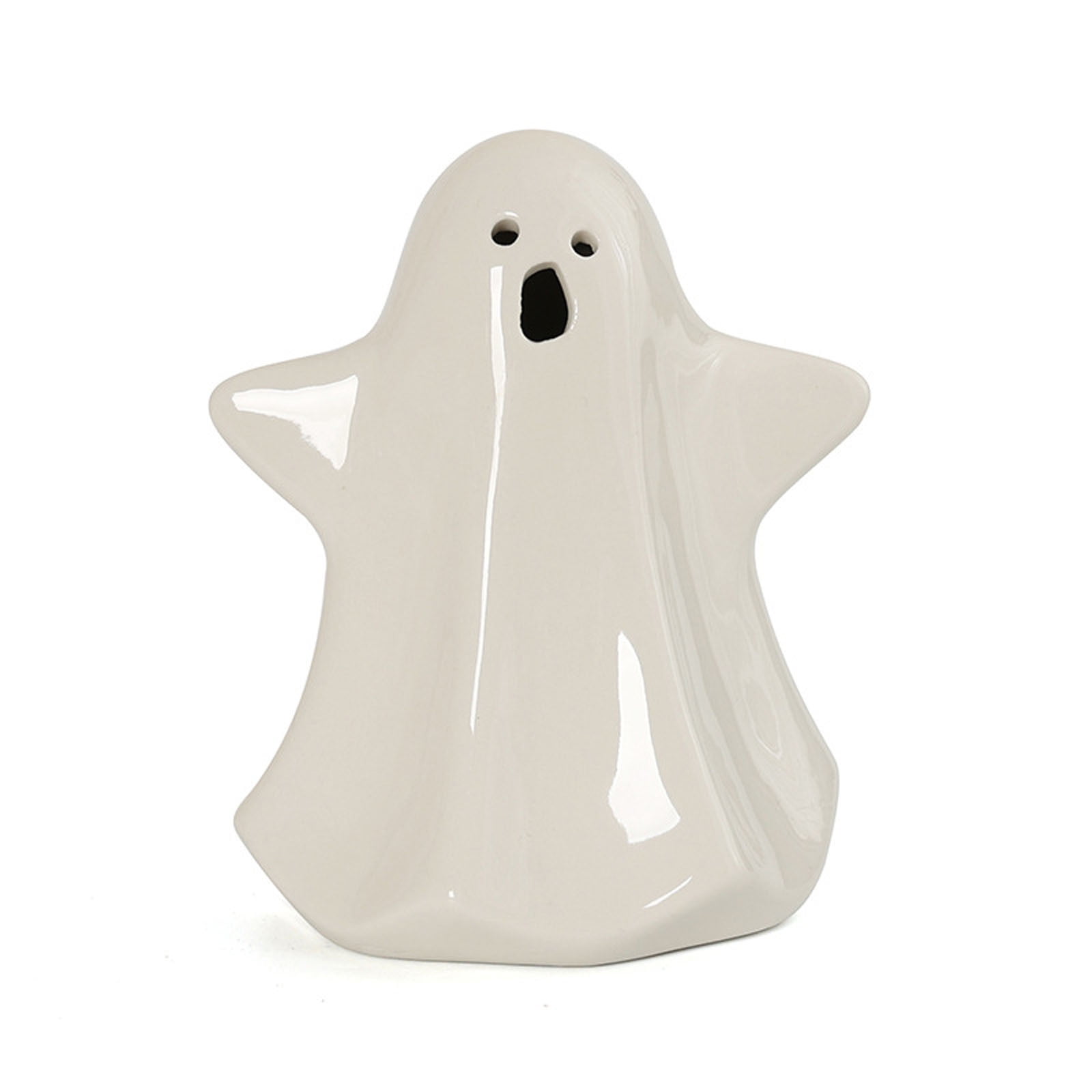 Holloyiver Ceramic Ghost Halloween Decorations Indoor, Battery Operated ...