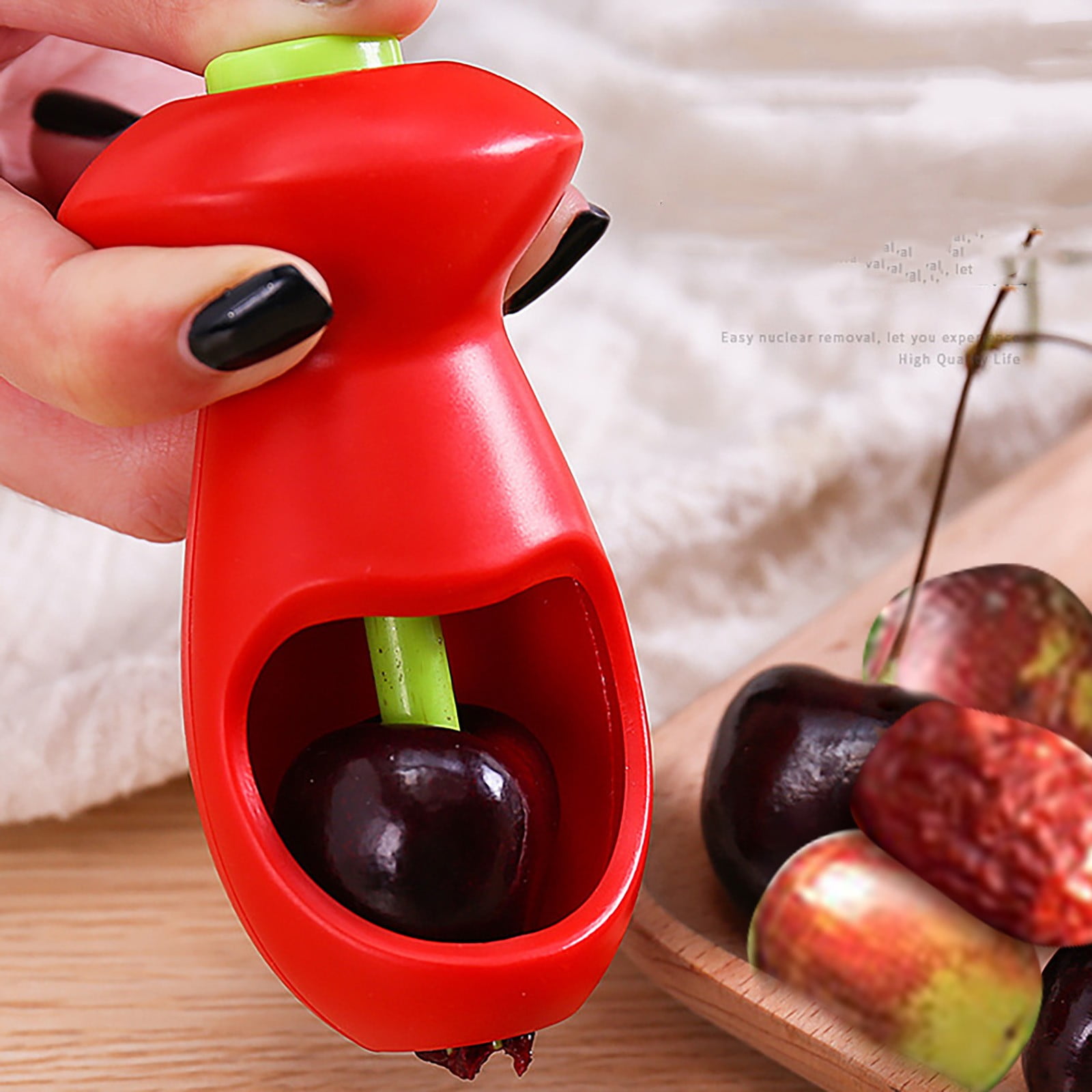 Holloyiver Cherry Pitter - Protable Cherry Pitters Corer Tool with Easy ...