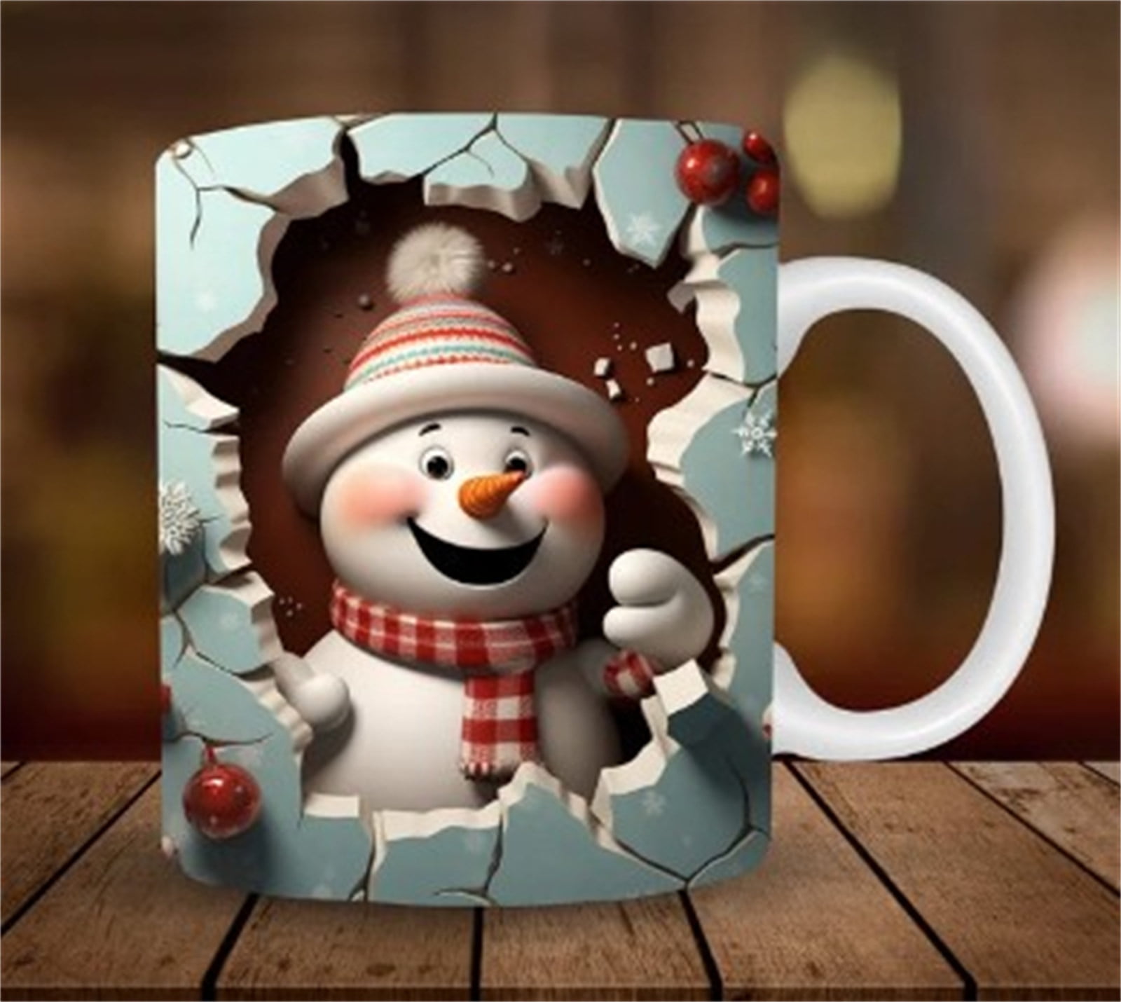 Holloyiver Christmas Ceramic Coffee Mark Cup,3D Santa Claus Snowman Cup ...