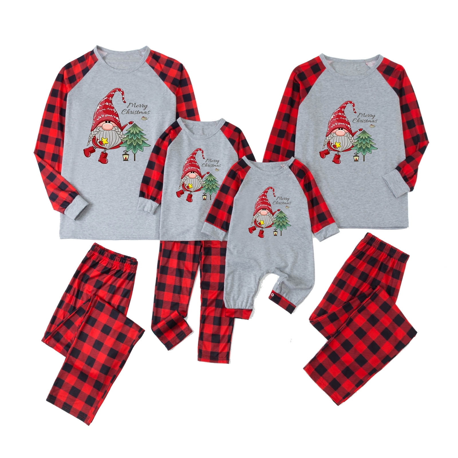 Holloyiver Christmas Pajamas For Family Parent-child Warm Christmas Set ...
