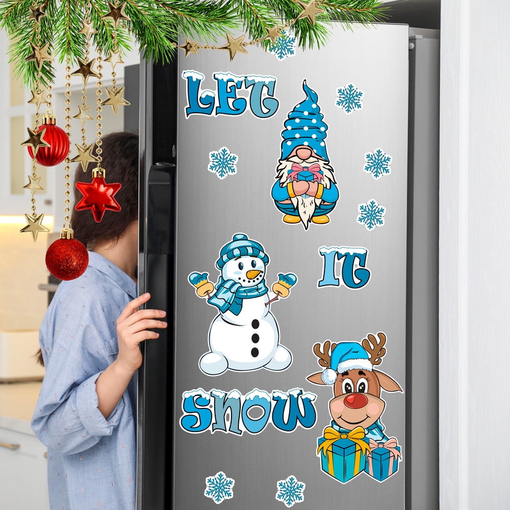 Holloyiver Christmas Refrigerator Magnets Decoration 13Pcs, Magnetic ...
