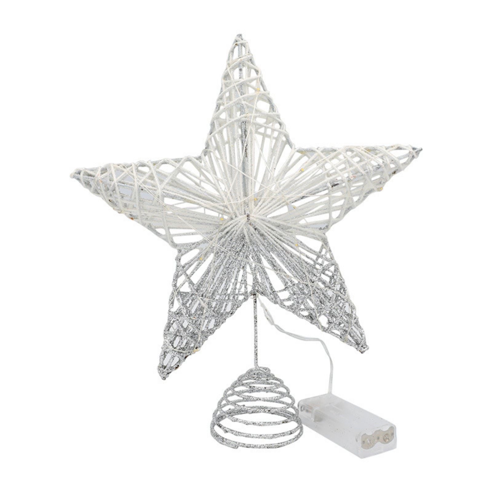 Holloyiver Christmas Tree Toppers，7.8-Inch Star Gradient Color Tree ...