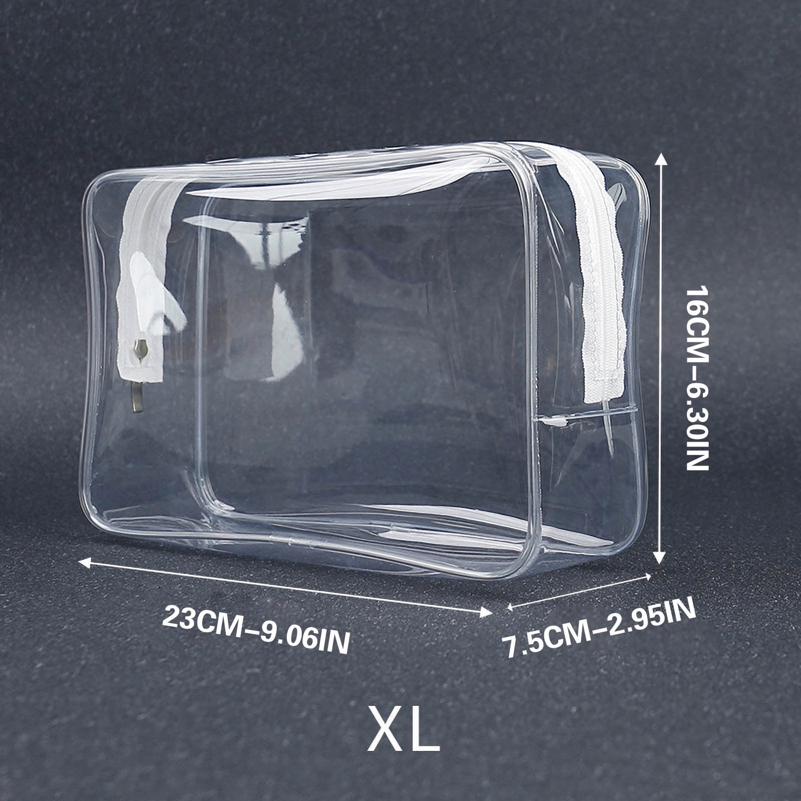 Holloyiver Clear Travel Bags for Toiletries, Lightweight Clear Plastic ...