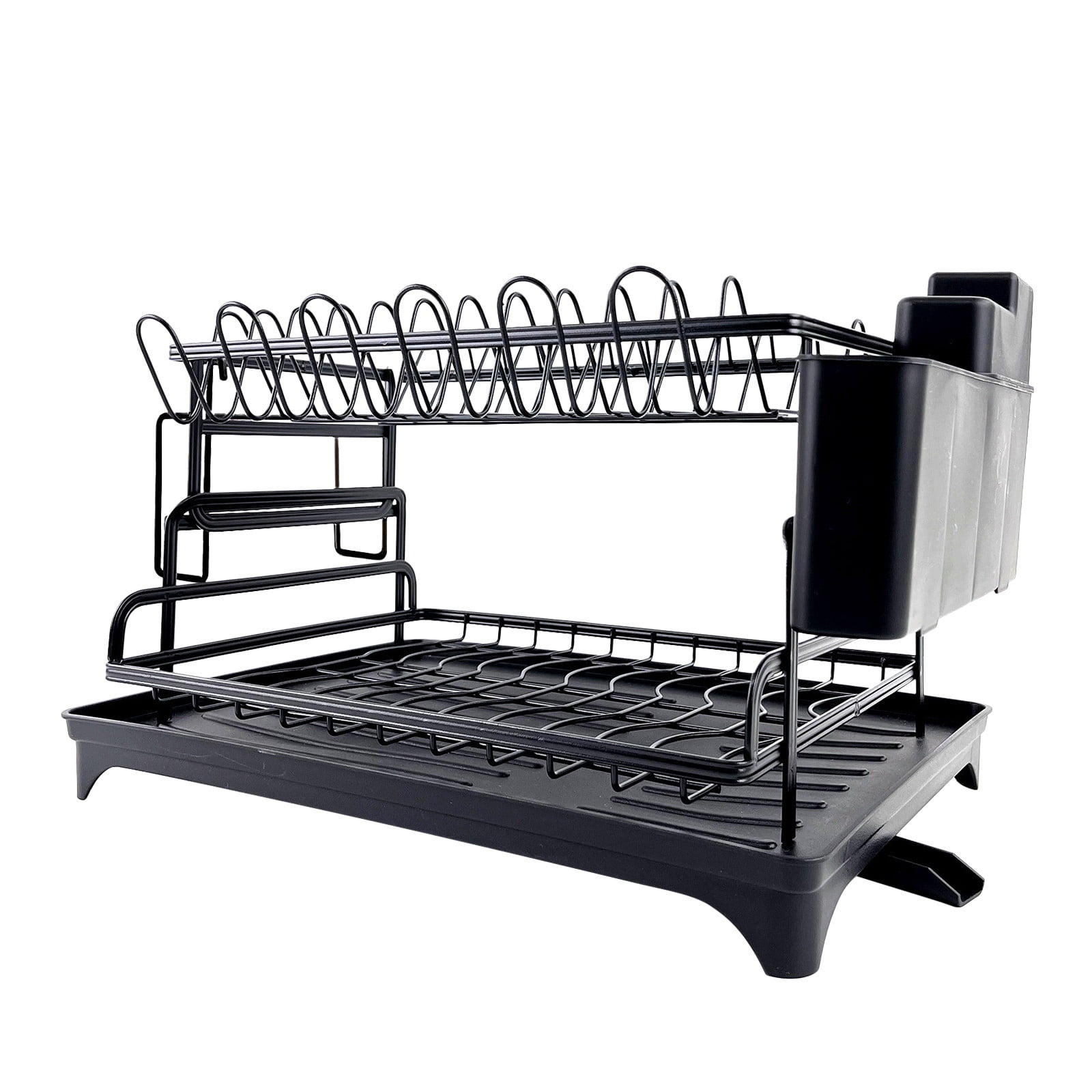 Holloyiver Dish Drying Rack, 2 Tier Dish Racks for Kitchen Counter ...