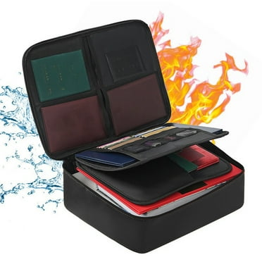 Fireproof Document Box with Lock, Heat Insulated Fireproof＆Waterproof ...