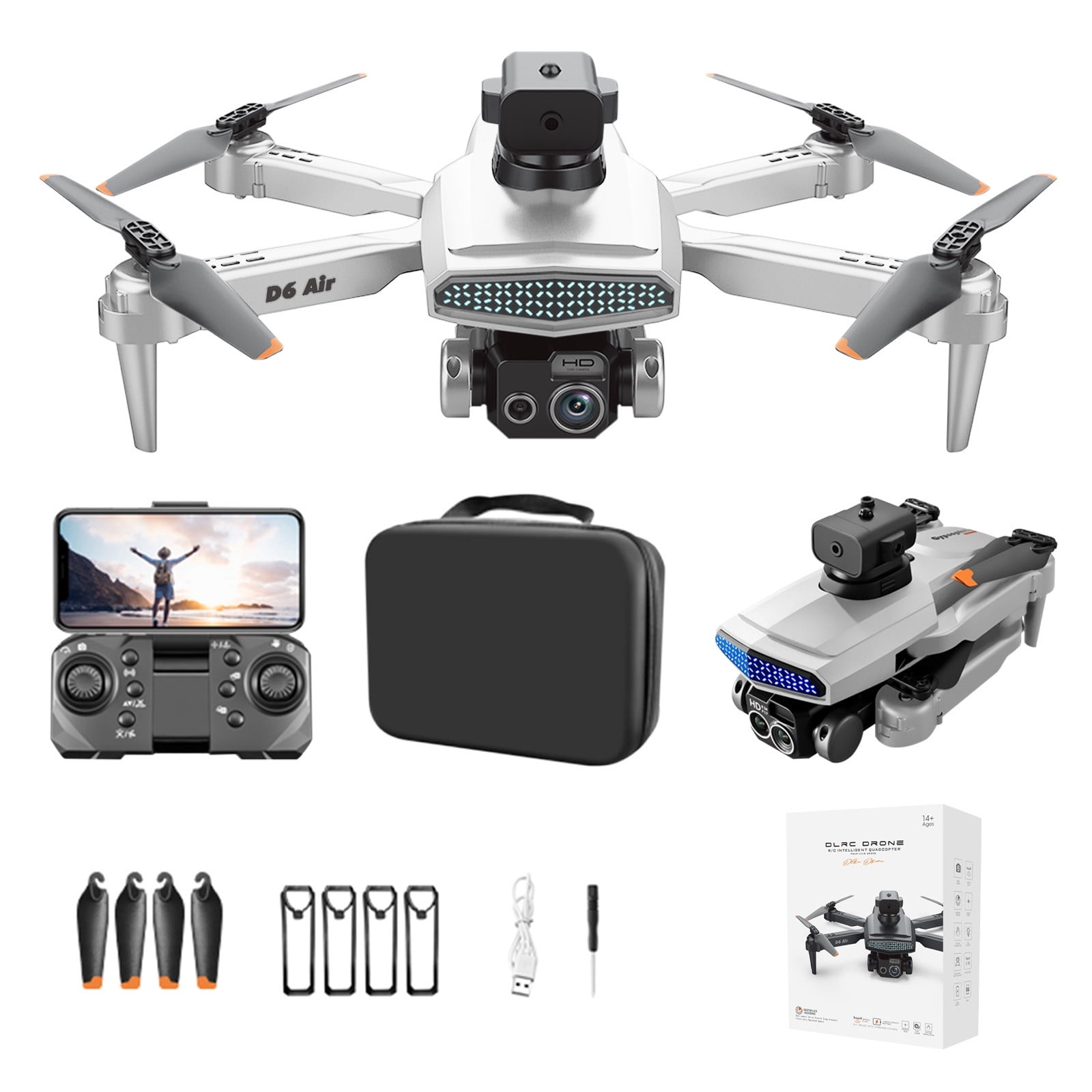Holloyiver Drone with Camera, Drone With 4K HD Fpv Camera Remote ...