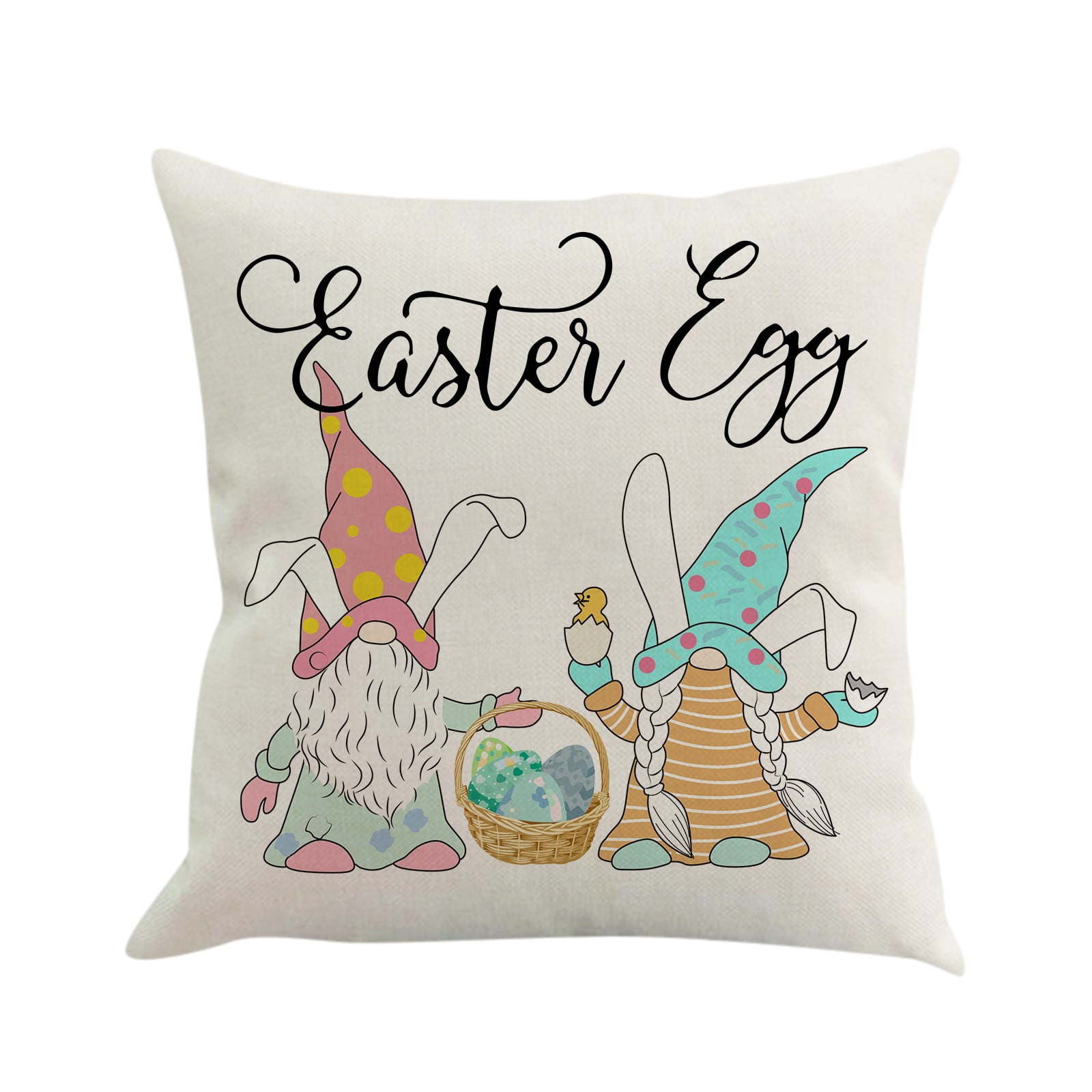 Holloyiver Easter Pillow Covers 18x18 Inch, Farmhouse Throw Pillowcase ...