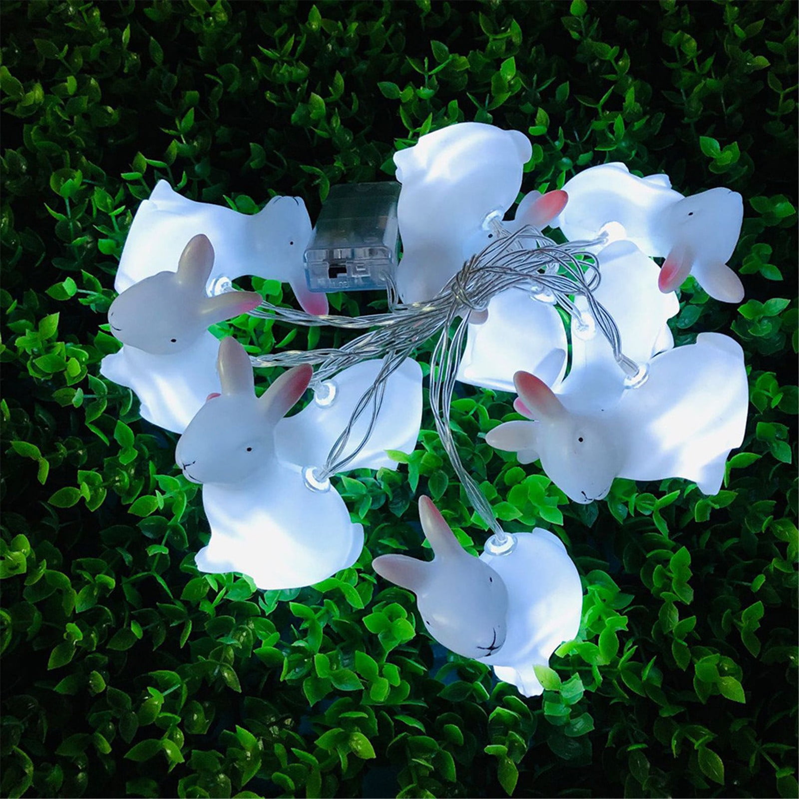 Holloyiver Easter Rabbit String Lights, 4.9FT Outdoor Easter ...