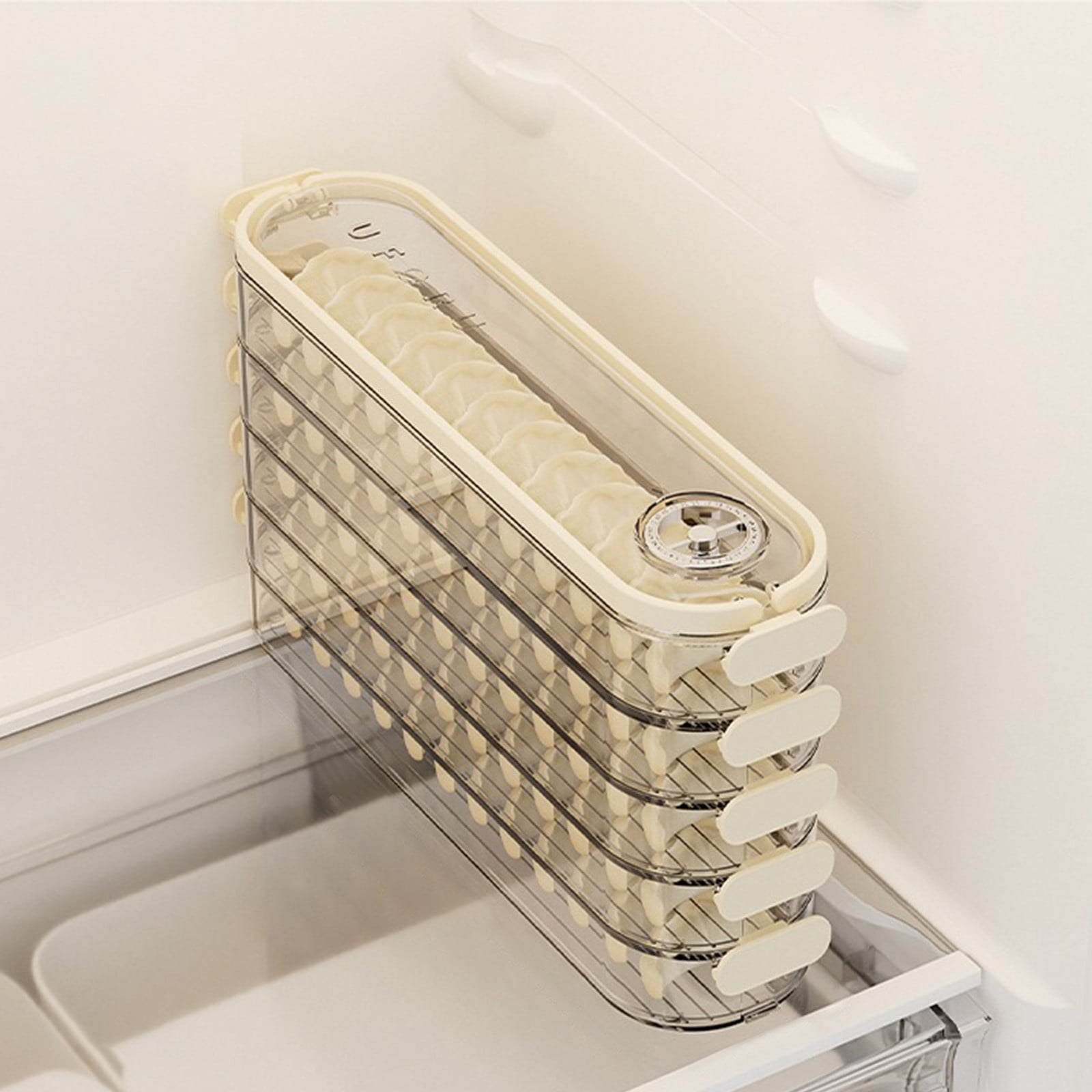 Holloyiver Fridge Storage Boxes With Lids, 2024 New Dumpling Box ...