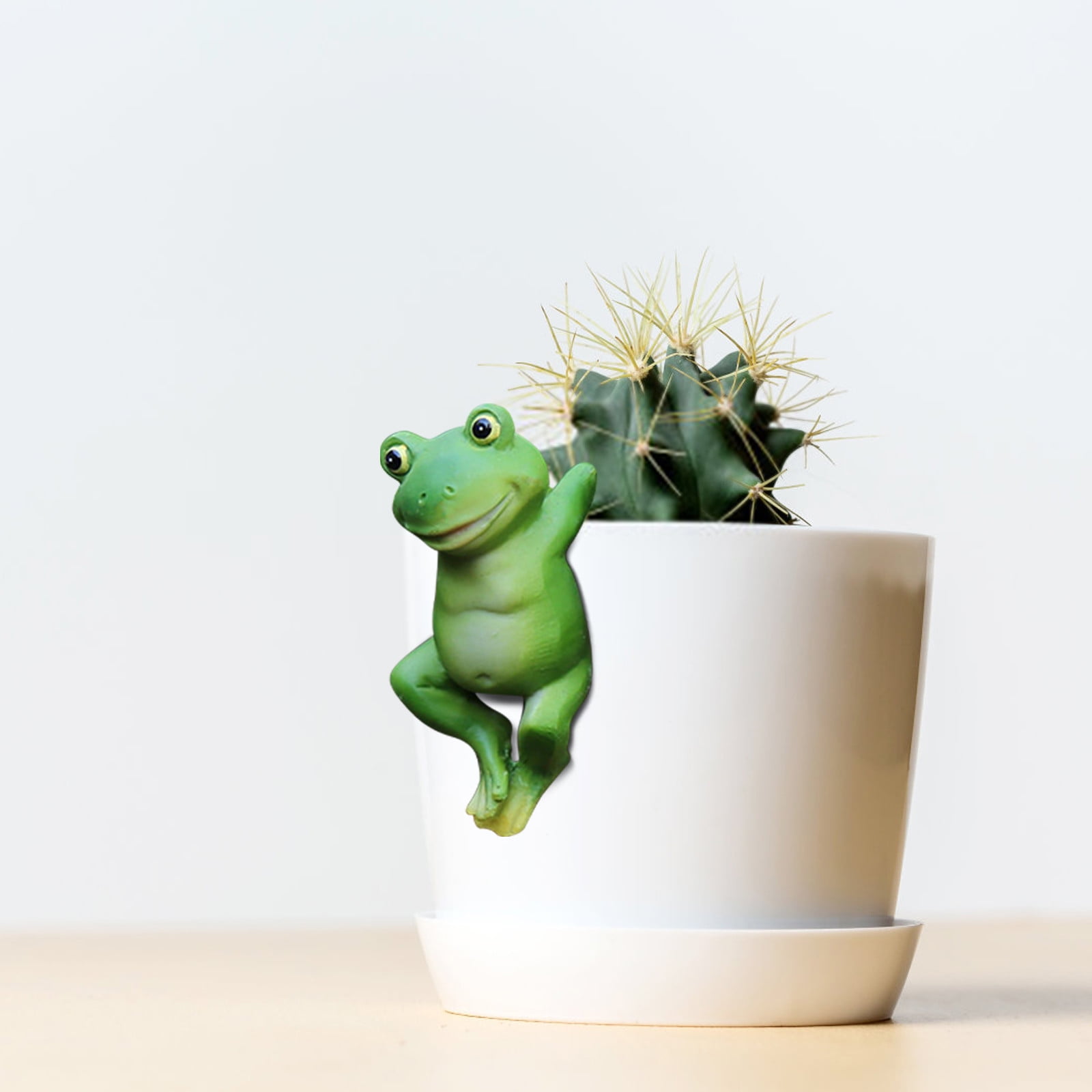 Holloyiver Frog Figurine Garden Decor, Funny Lazy Frog Statues Yard ...