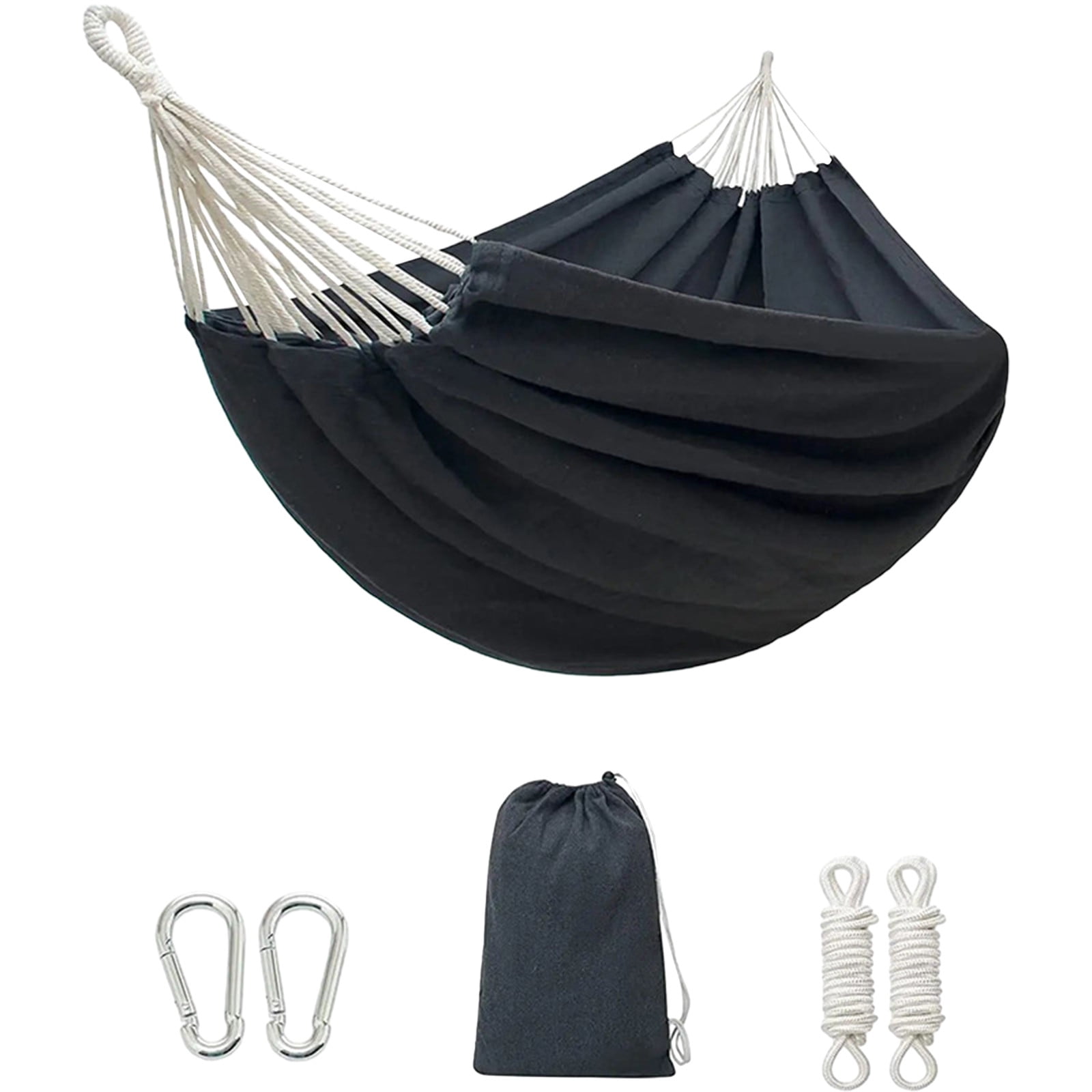 Holloyiver Garden Cotton Hammock Comfortable Fabric Hammock with Tree ...
