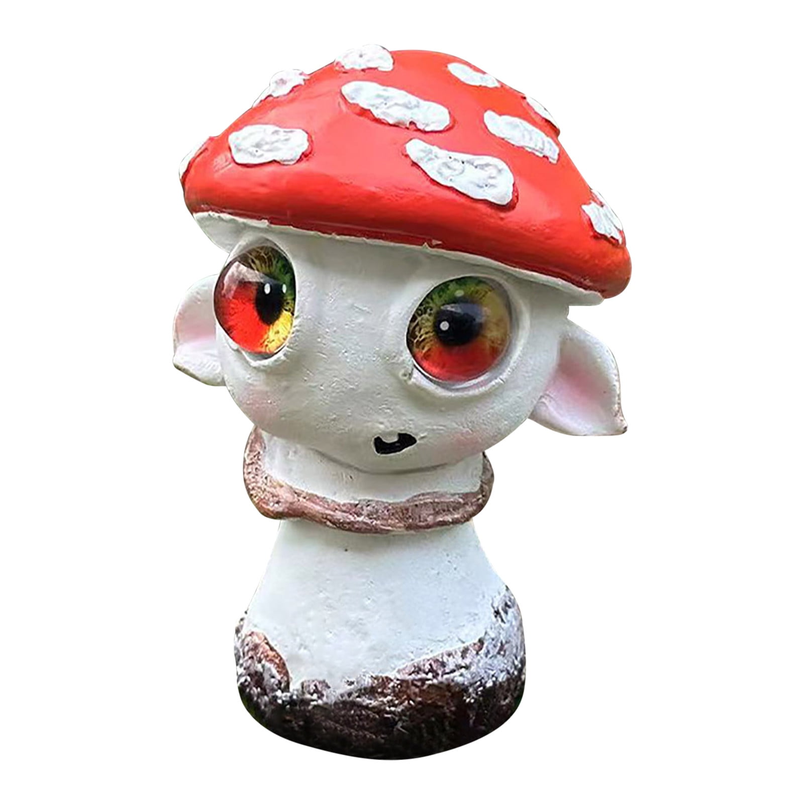 Holloyiver Garden Miniatures Elf Statue, 3.9'' Mini Adorable Big Eyes ...
