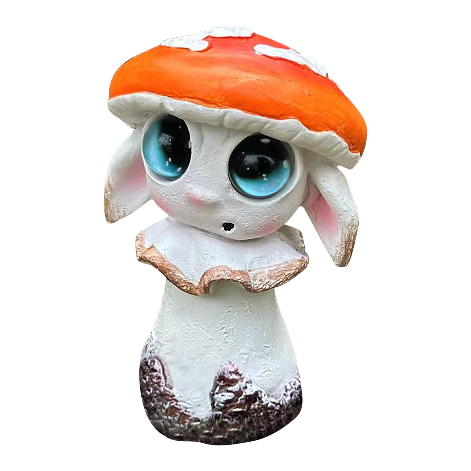 Holloyiver Garden Miniatures Elf Statue, 3.9'' Mini Adorable Big Eyes ...