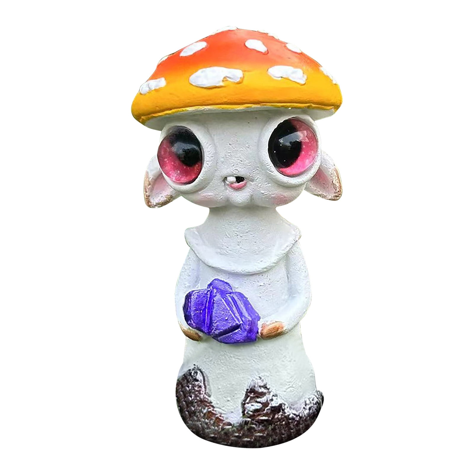 Holloyiver Garden Miniatures Elf Statue, 3.9'' Mini Adorable Big Eyes ...