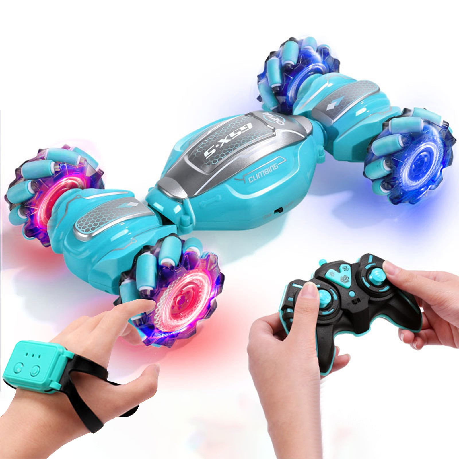 Holloyiver Gesture RC Car, 2.4GHz 4WD Gesture Sensing RC Stunt Car Toys ...