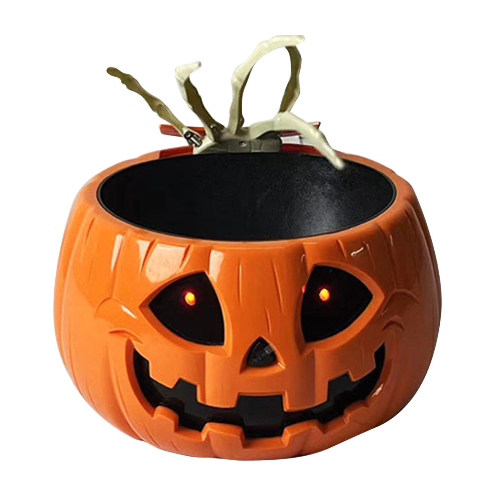 Holloyiver Halloween Candy Bowl Dish with Hand, Spooky Animated Pumpkin ...