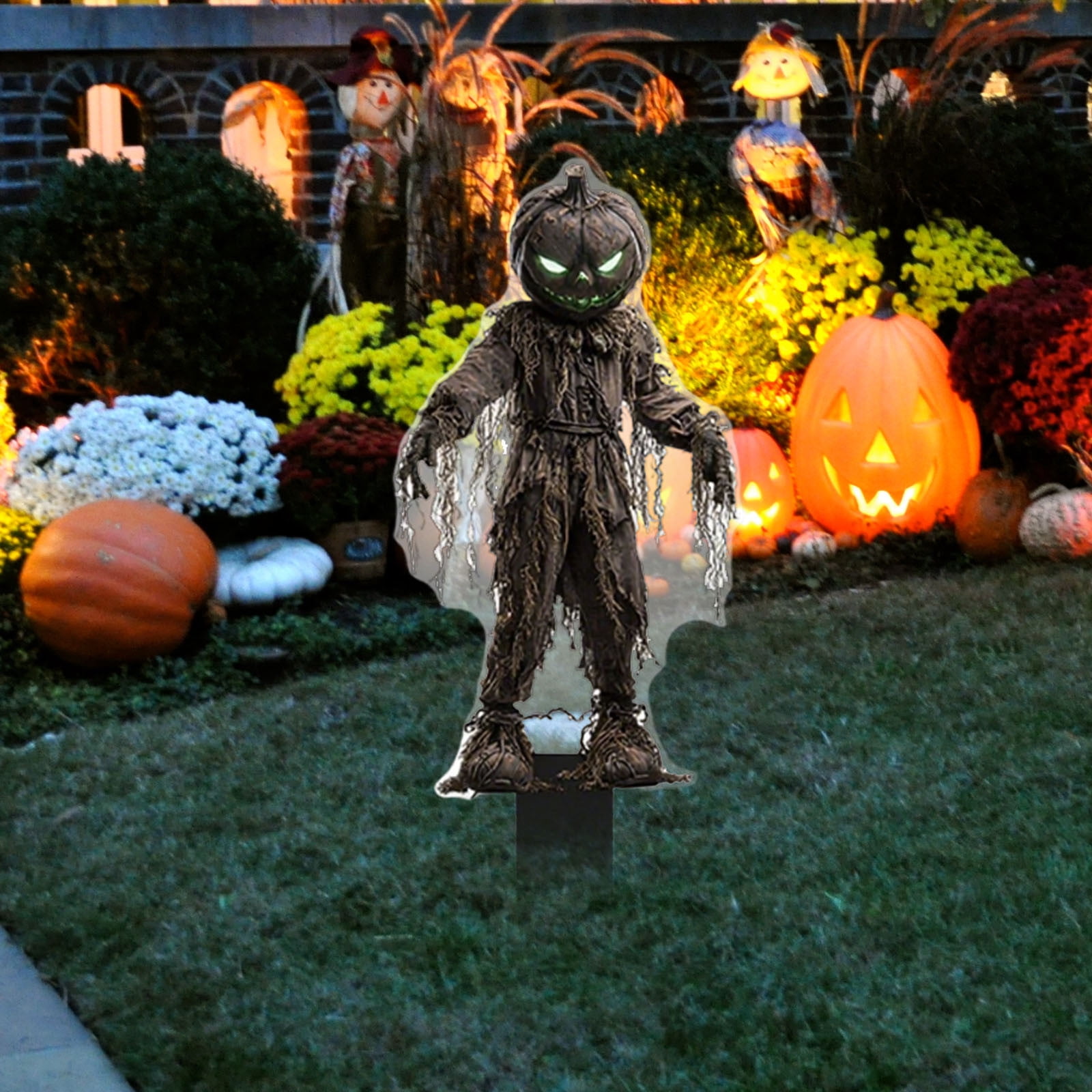 Holloyiver Halloween Decorations Outdoor,Halloween Horror Scarecrow,2D ...
