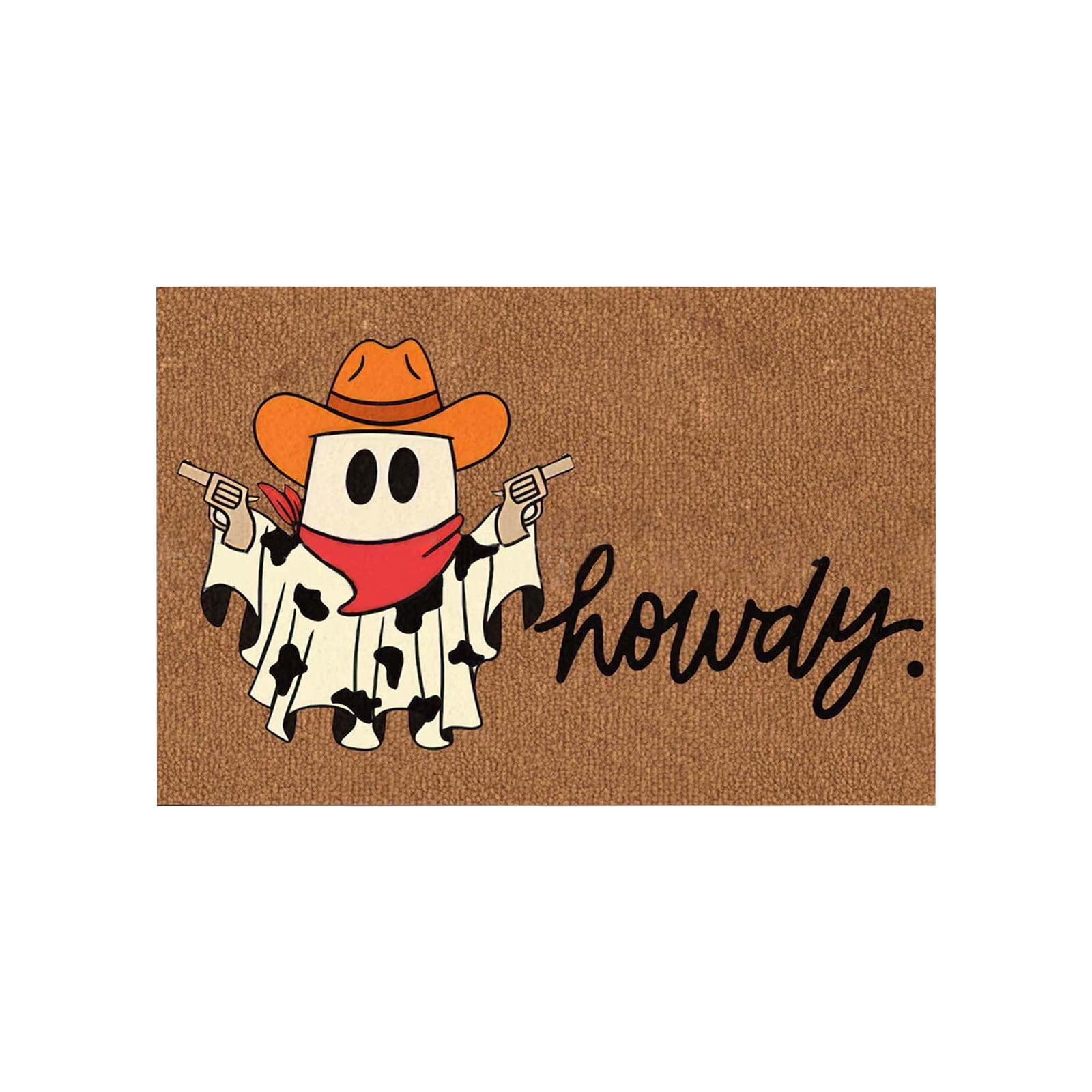 Holloyiver Halloween Fall Doormat, Cowboys Ghost Non Slip Outdoor Mat ...