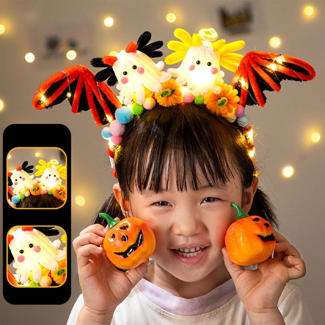 Holloyiver Halloween Headband Ghost Witch, Handmade Costume Hair Hoop ...