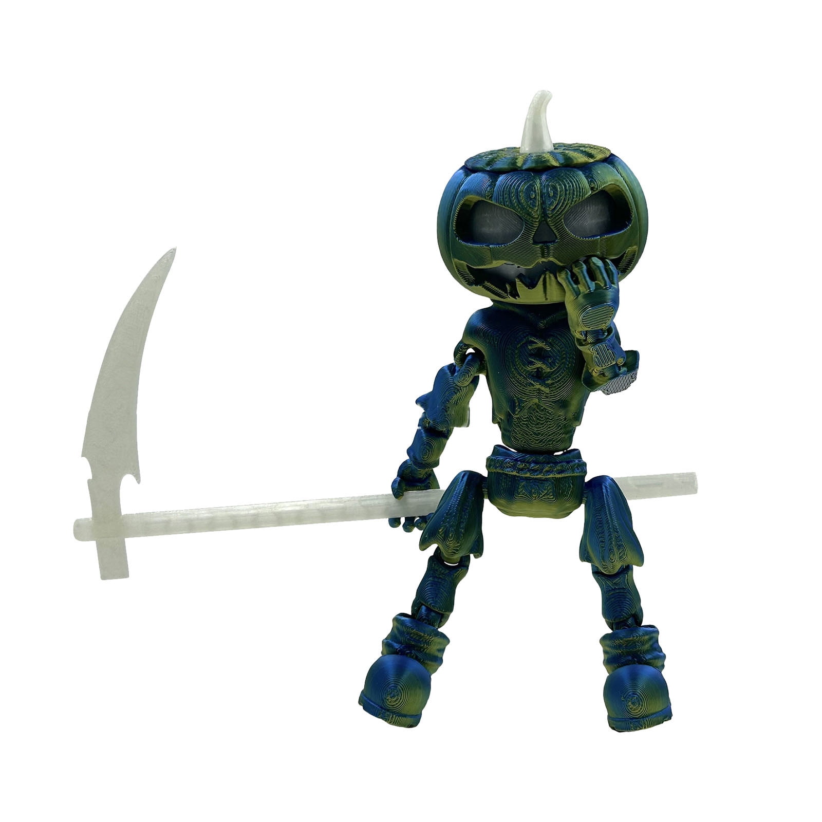 Holloyiver Halloween Pumpkin Reaper Action Figure with Flexible Joints ...