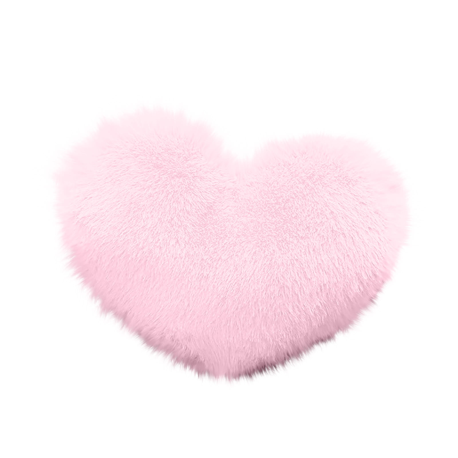 Holloyiver Heart Pillow, Soft Heart Shaped Pillow, Cute Faux Rabbit Fur ...